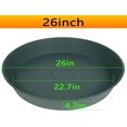 3 Pack of 25 26 inch Plant Saucer (22.7 Inch Base), 4.2" Depth, Large ...