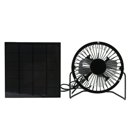 Solar Panel Powered Fan, Polycrystalline Silicon Ultra Quiet 3W 6V ...
