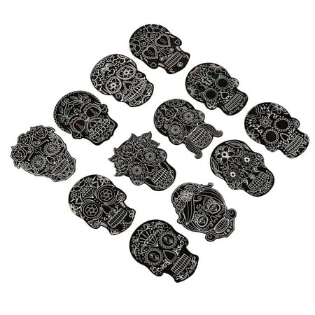 Scratch Paper, 4 Ways Play Skull Pattern Skull Scratch Paper DIY ...