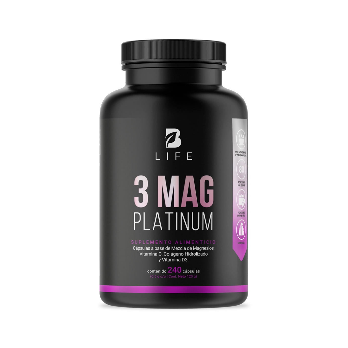 3 Mag Platinum B Life 240 Cápsulas | Walmart en línea