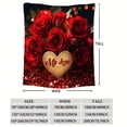 1pc Red Rose Flower Print Blanket Contemporary Bedspread Suitable for ...
