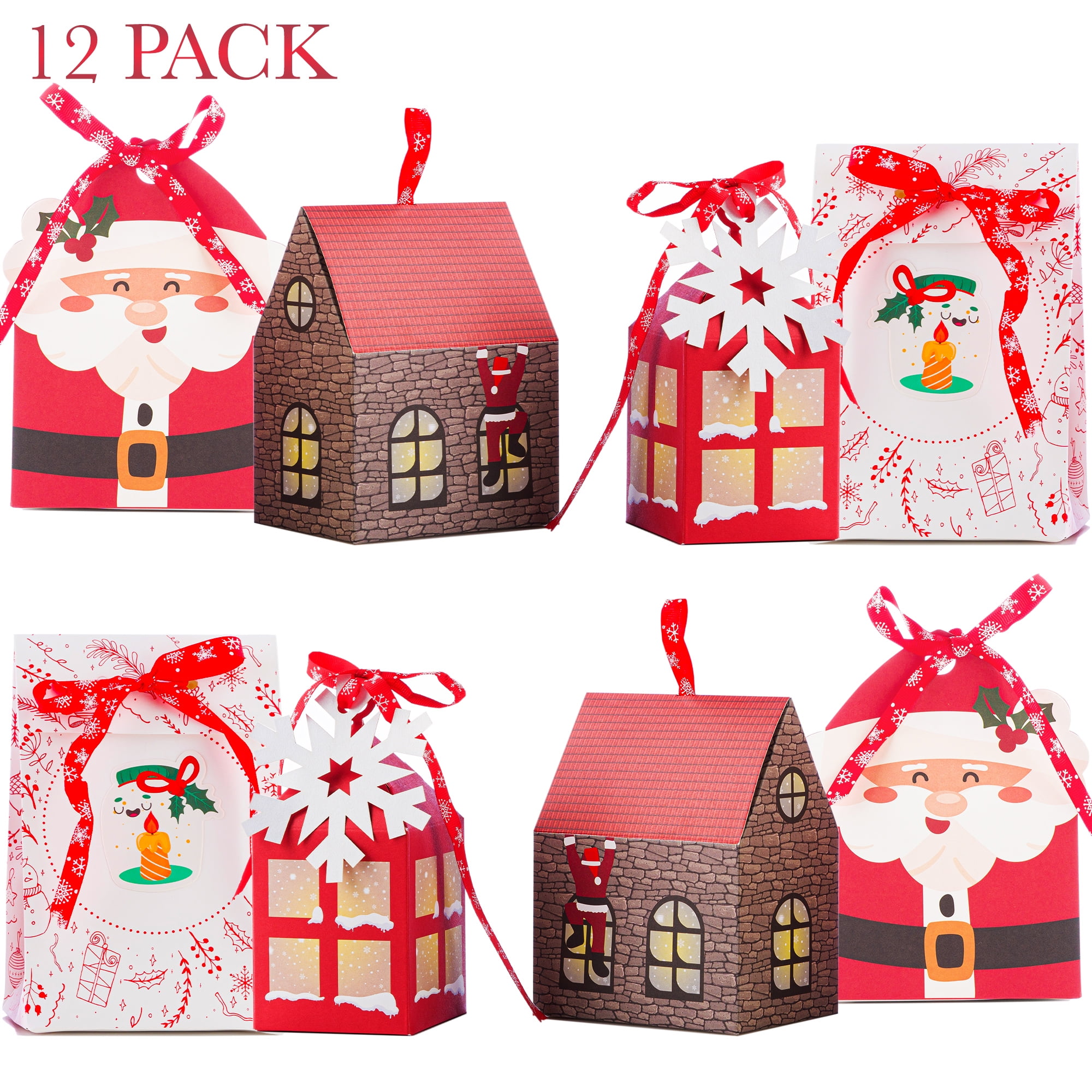 Trendazer 12 Pack Premium Christmas Party Paper Gift Bag with Special ...