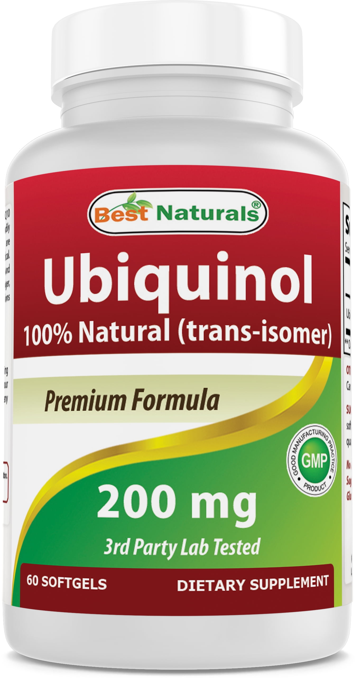 Best Naturals Ubiquinol 200 mg 60 Softgels - Walmart.com