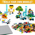 1600 Piece Building Blocks Set, 18 Shapes 16 Colors, 2 Baseplates and ...