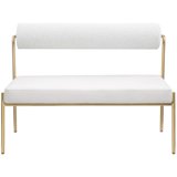 Meridian Furniture Carly Cream Vegan Leather Bench - Walmart.com