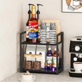 Countertop Organizer, 2 Tier Coffee Station Organizer for Desktop, Wood ...