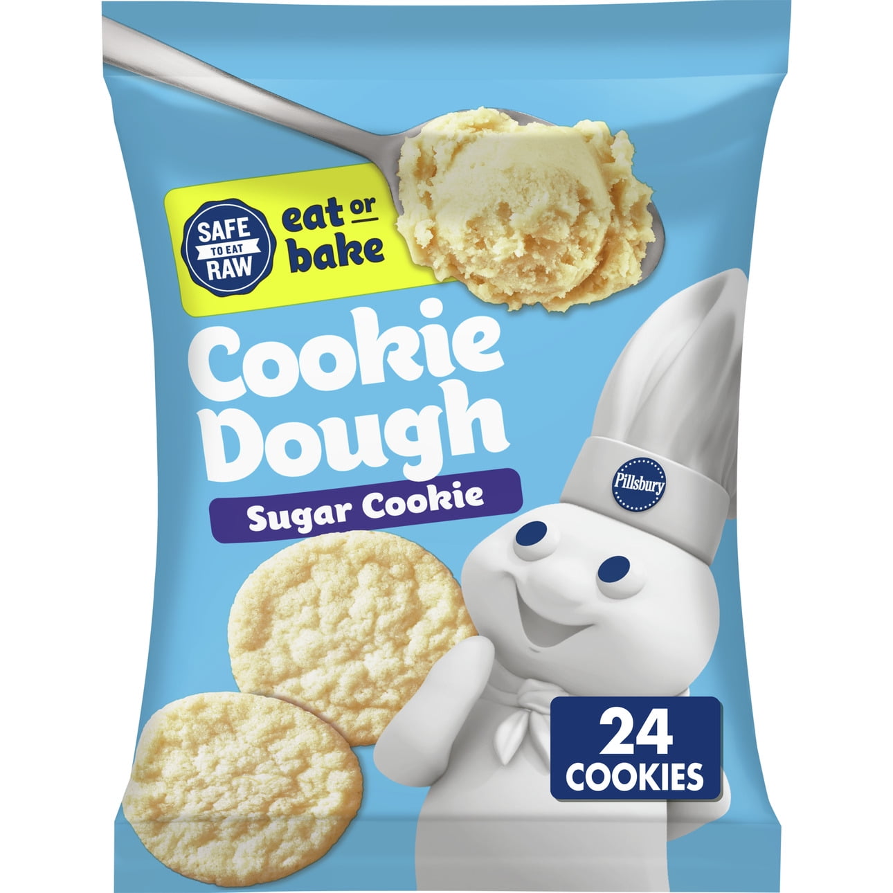 Pillsbury Ready To Bake Refrigerated Sugar Cookie Dough, 24 ct., 16 oz ...
