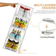 SHEFOR Stackable Shoe Boxes, 6 Pack, Clear Plastic, Magnetic Door ...