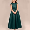BLTIBY Girls Satin Formal Dress with Pockets Sleeveless Evening Party ...