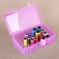 42 Grid Sewing Thread Storage Box Transparent Spools Case Bobbin Holder ...