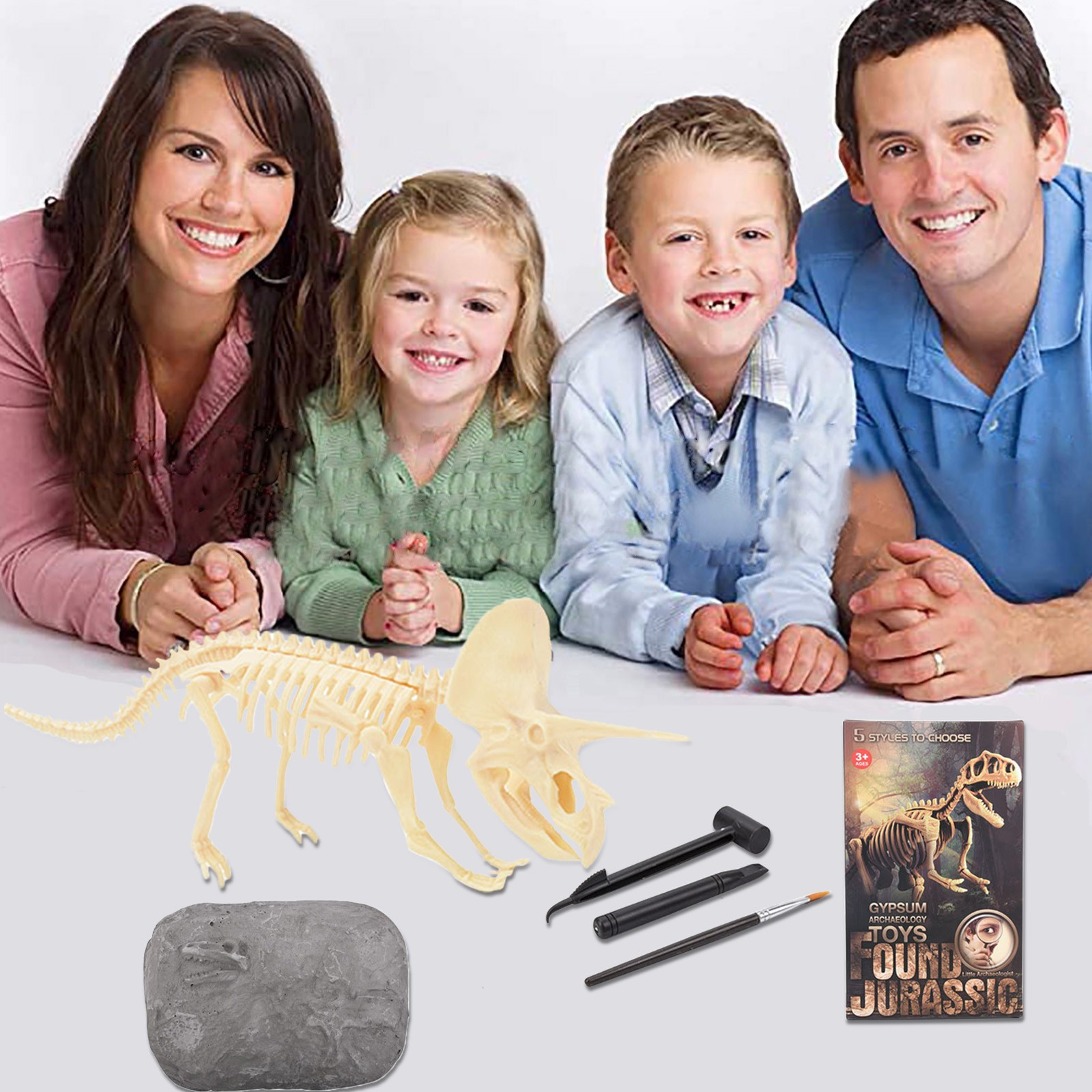 QISIWOLE Dig Up Dinosaurs Skeleton Set,Dinosaur Digging Fossil Kit ...