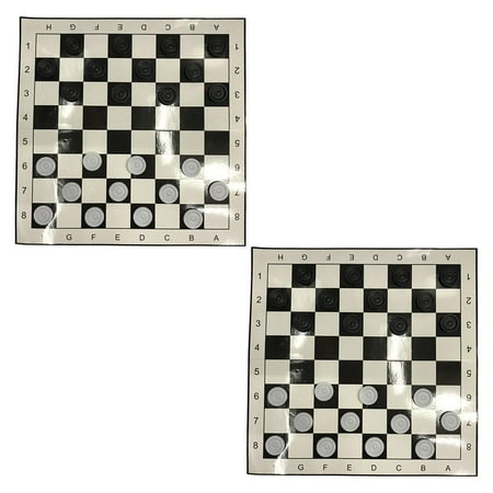 2 Sets Checkers Set Contains 48 Checkers 2 Folding Checkerboards Fun ...