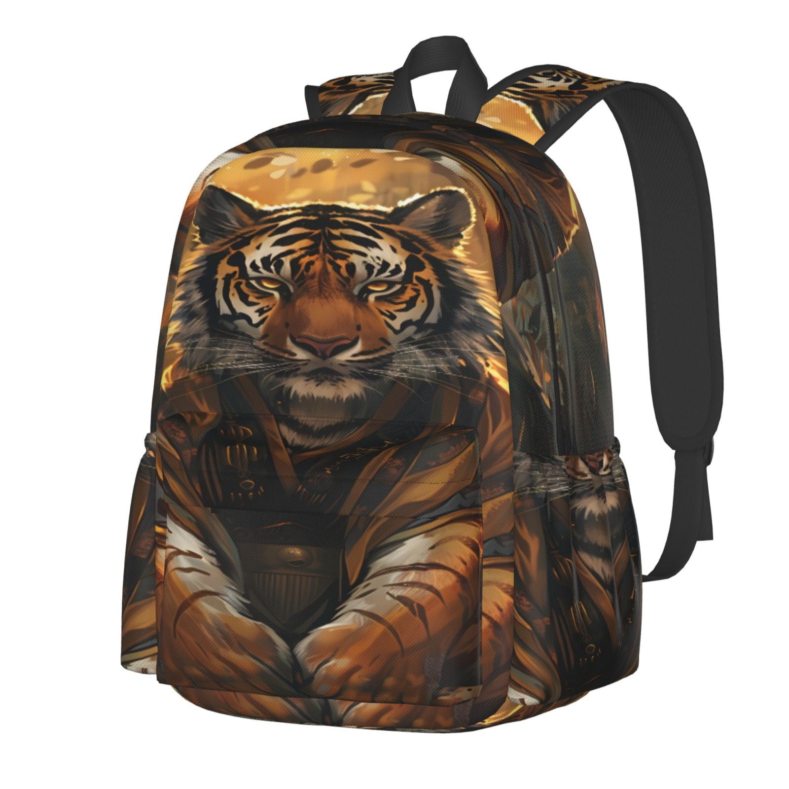Disketp Tiger In The Fallen Leaf Forest Mochila Escolar de Gran Capacidad y Peso Ligero, Mochila ...