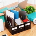 24 Pcs Black Cardboard Magazine File Holder, Foldable Magazine Holder ...