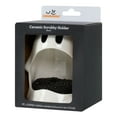 Way to Celebrate White & Black Ghost-Shaped Glazed Ceramic Scrubby ...