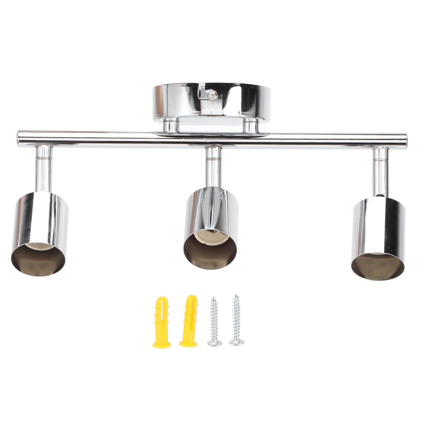 Fyydes 3 Way Ceiling Spotlight Base 3 LED Track Light Base Adjustable