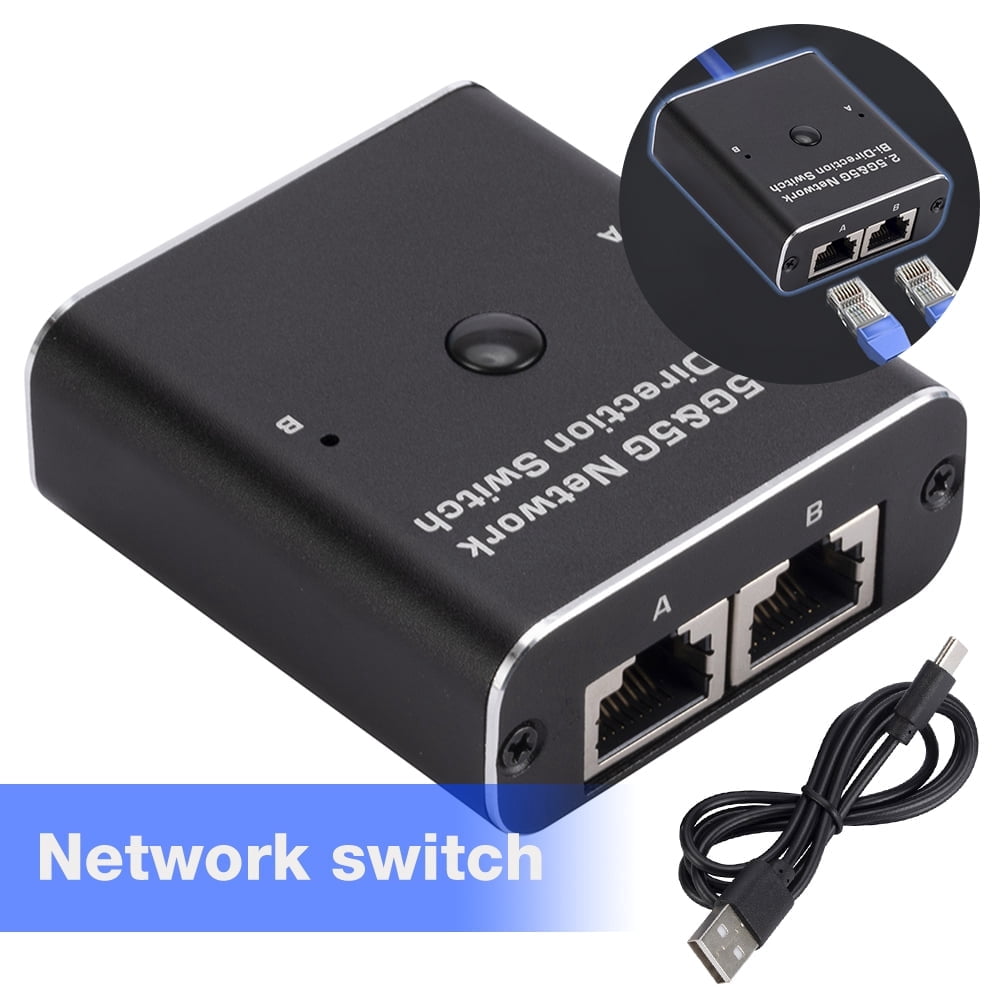 RJ45 Splitter 1 To 2 Out LAN Ethernet Adapter Connector 1000Mbps for 2 ...