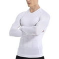 Black Compression Shirt Men Long Short Sleeve Shaper Tummy Vest Thermal ...