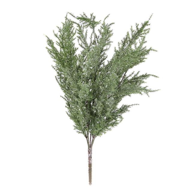 7 Stems Faux Cedar Spray Christmas Decoration, Snow Mist - Walmart.com