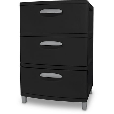 Sterilite 3 Drawer Unit, Black - Walmart.com