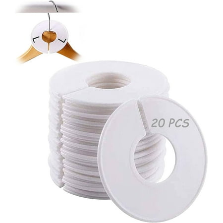 SICED 20 Pieces Round Clothes Rack Dividers Rack Divider Hangers Closet ...