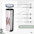 20 oz Stainless Steel Insulated Tumbler with Gray Lid & Straw - Stylish ...