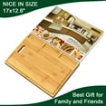 Cutting Boards - Large Bamboo Chopping Board - Built-In 3 Compartments ...