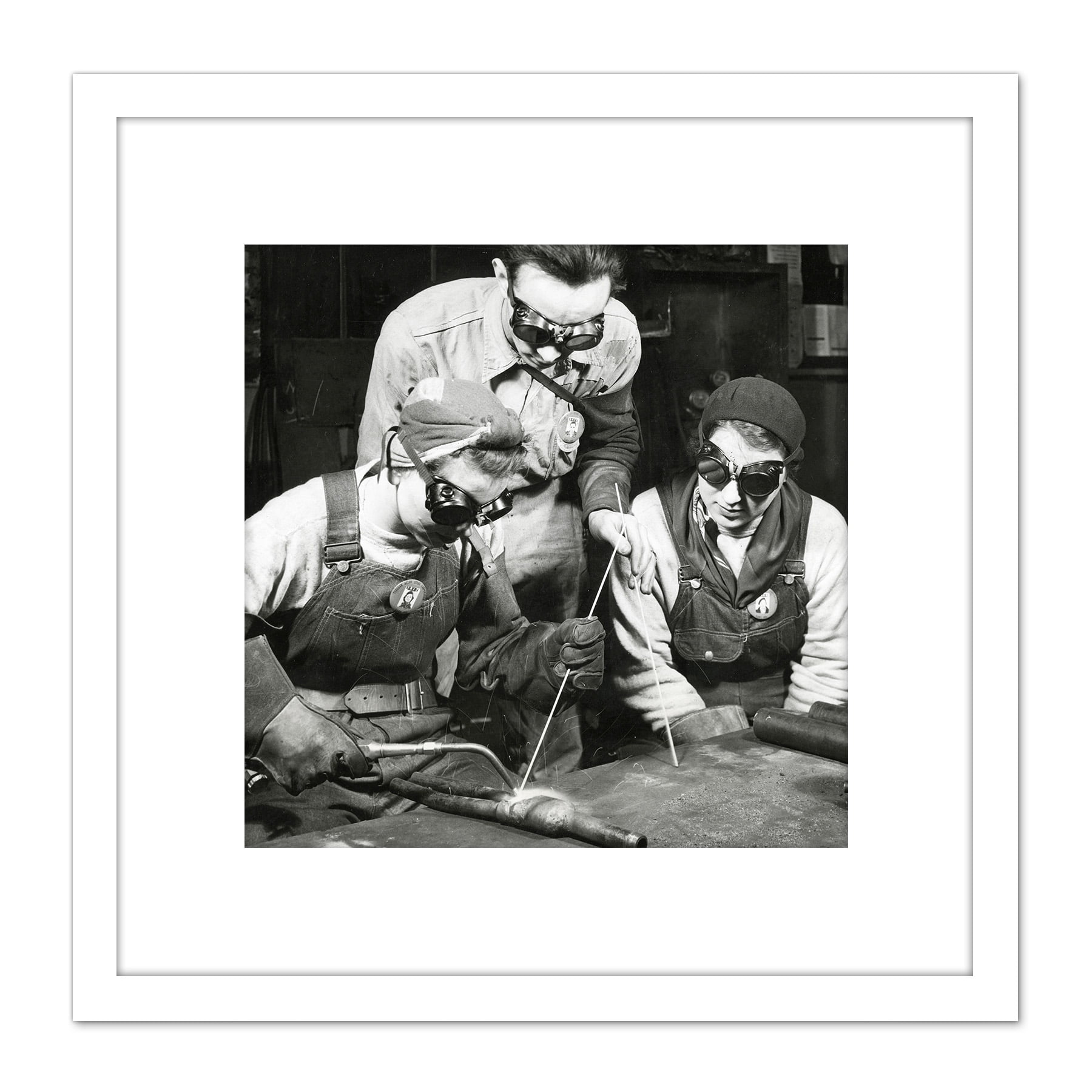 Marshall Women Welding Steel Industry Photo 8X8 Inch Square Wooden ...