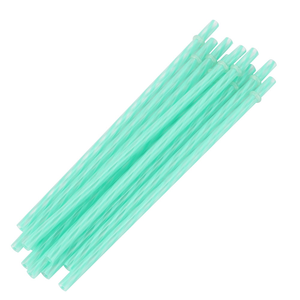 Colorful Reusable Hard Plastic Stripe Drinking Straws Party Decoration ...