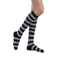 Striped Patterned Socks (Knee High) Dark Gray and Black - Walmart.com