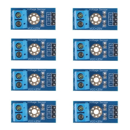 8PCS Voltage Detection Module Tester Sensor Measurement DC 0-25V for ...