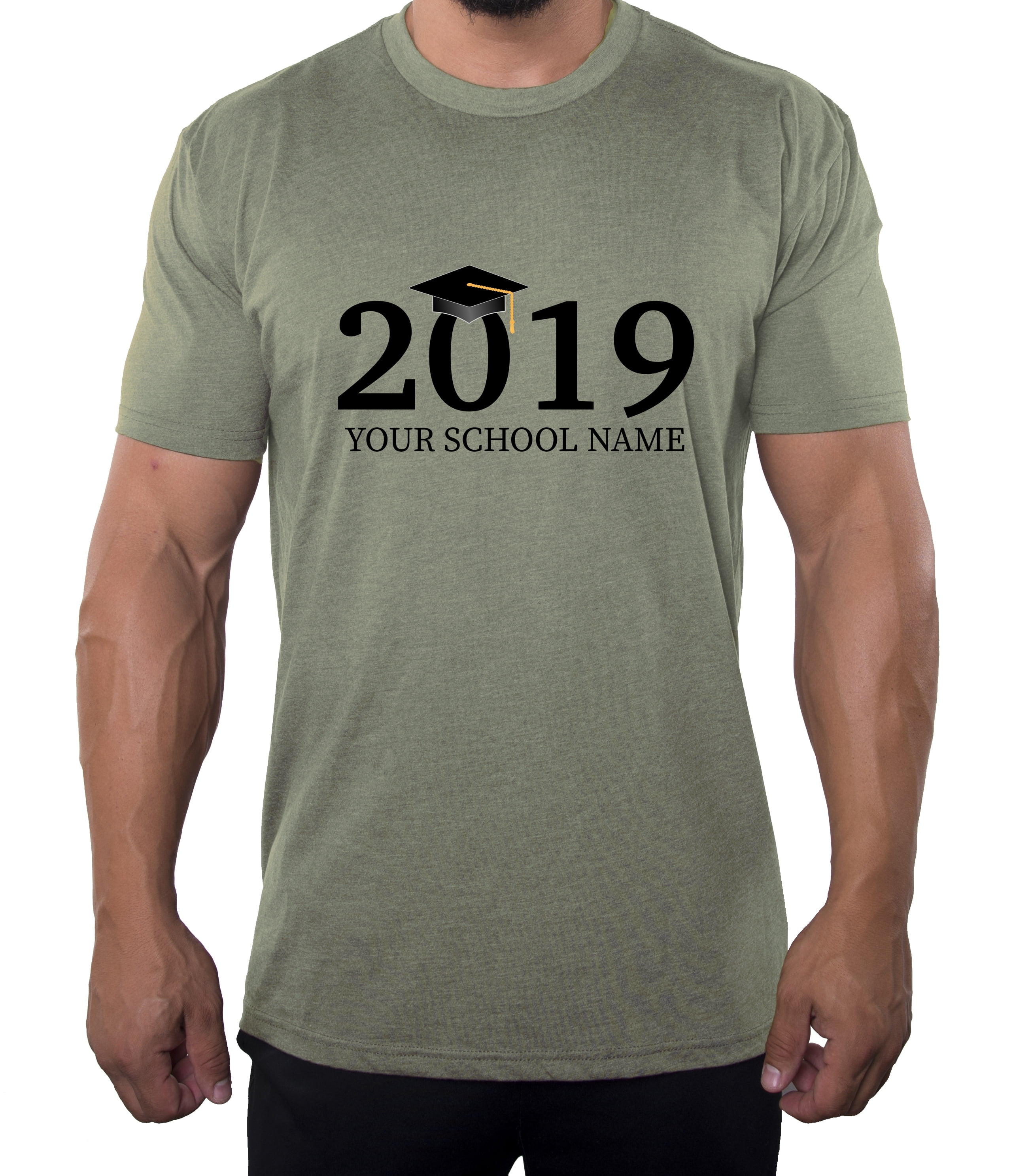 Senior Men's T-shirts, Class of 2019 Customized Shirts, Graduation T ...