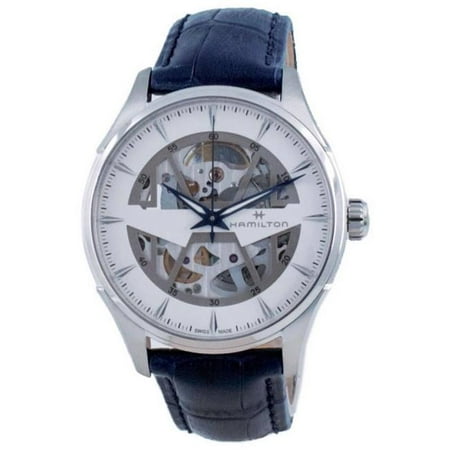 Hamilton H42535610 Jazzmaster Skeleton Automatic Men Watch, Blue ...