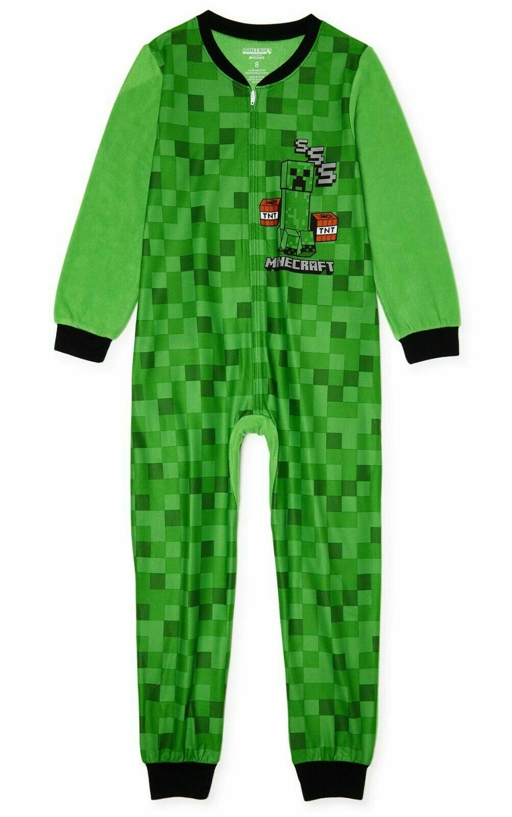 Minecraft Long Sleeve Sleeper Blanket Pajama Boy Size 10/12 - Walmart.com