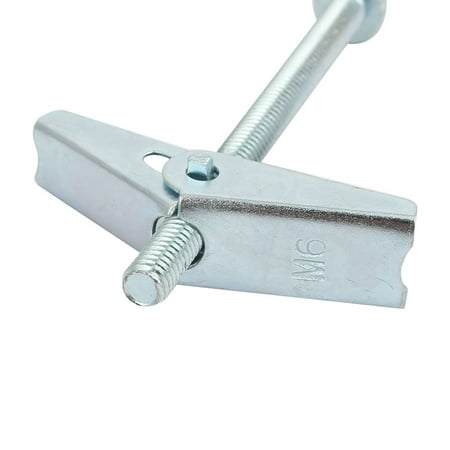 M6 x 75mm Male Thread Spring Loaded Hollow Wall Round Head Toggle Bolt ...