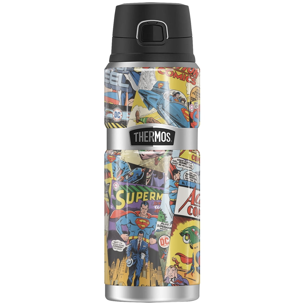 Superman Comic Covers, THERMOS STAINLESS KING Stainless Steel Drink ...