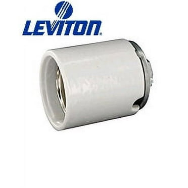 Leviton 9726-C One-Piece Glazed Porcelain Outlet Box Mount ...