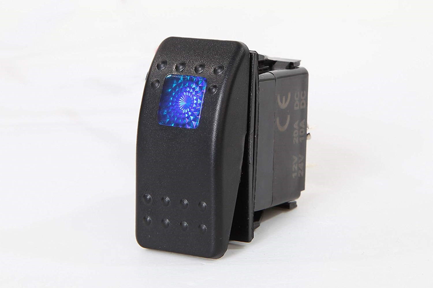 MARINE BOAT ROCKER SWITCH ON-OFF SPST 3 PINS 1 BLUE LED CARS RV ...