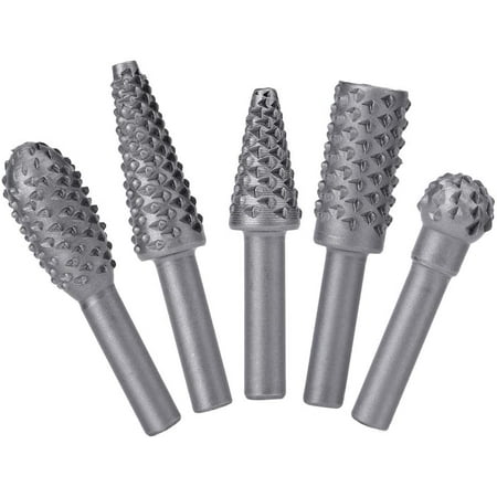 Rotary Burr Set Power Tools Wood Grinding Solid Steel Rasp Carbide Wood ...