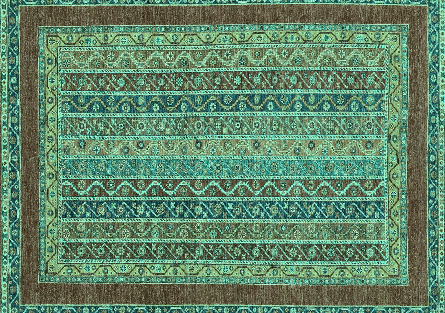 Ahgly Company Indoor Rectangle Oriental Turquoise Blue Modern Area Rugs ...