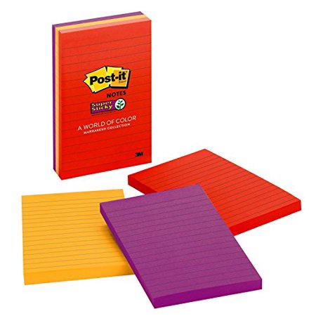 Post-it 4645-35SAN Sticky Note, 4 X 6 in, Assorted Neon | Walmart Canada