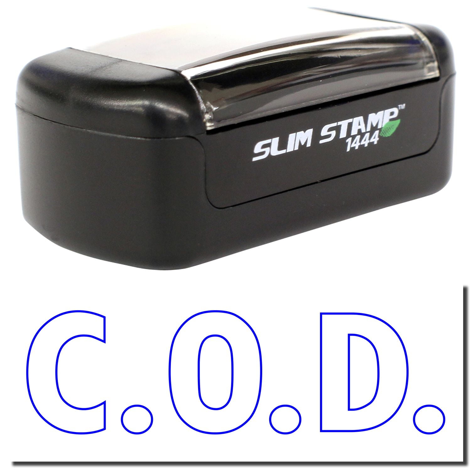 Slim Pre-Inked COD Stamp With Outline Text, Slim 1444, Ultra Slim ...