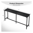 71-Inch Bar Table (Black) - 209 lbs Capacity Pub Height Table with ...