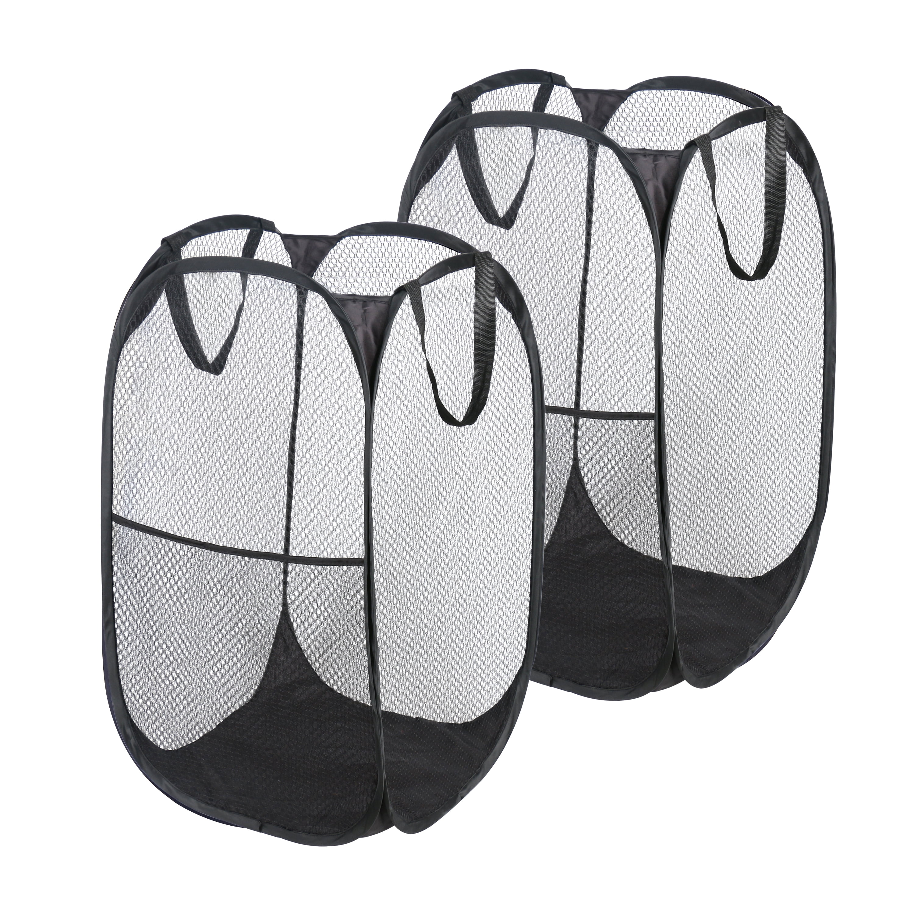 ZOES HOMEWARE 2-Pack Pop-Up Laundry Hamper Basket Black - Walmart.com