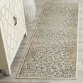 SAFAVIEH Paradise Ronnie Spotted Area Rug, Stone/Aqua, 2'7" x 4 ...