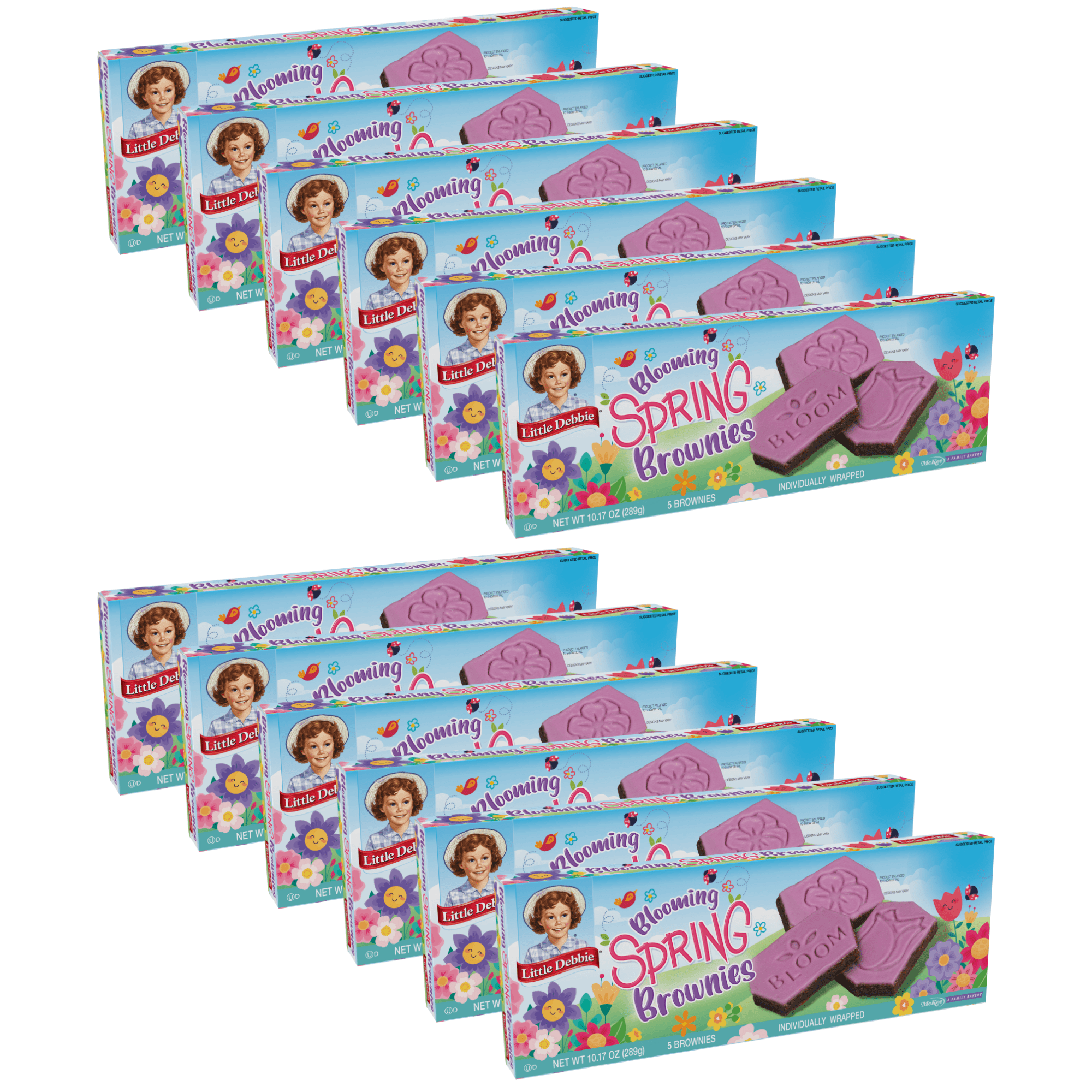 Little Debbie Blooming Spring Brownies, 12 Boxes, 60 Individually ...