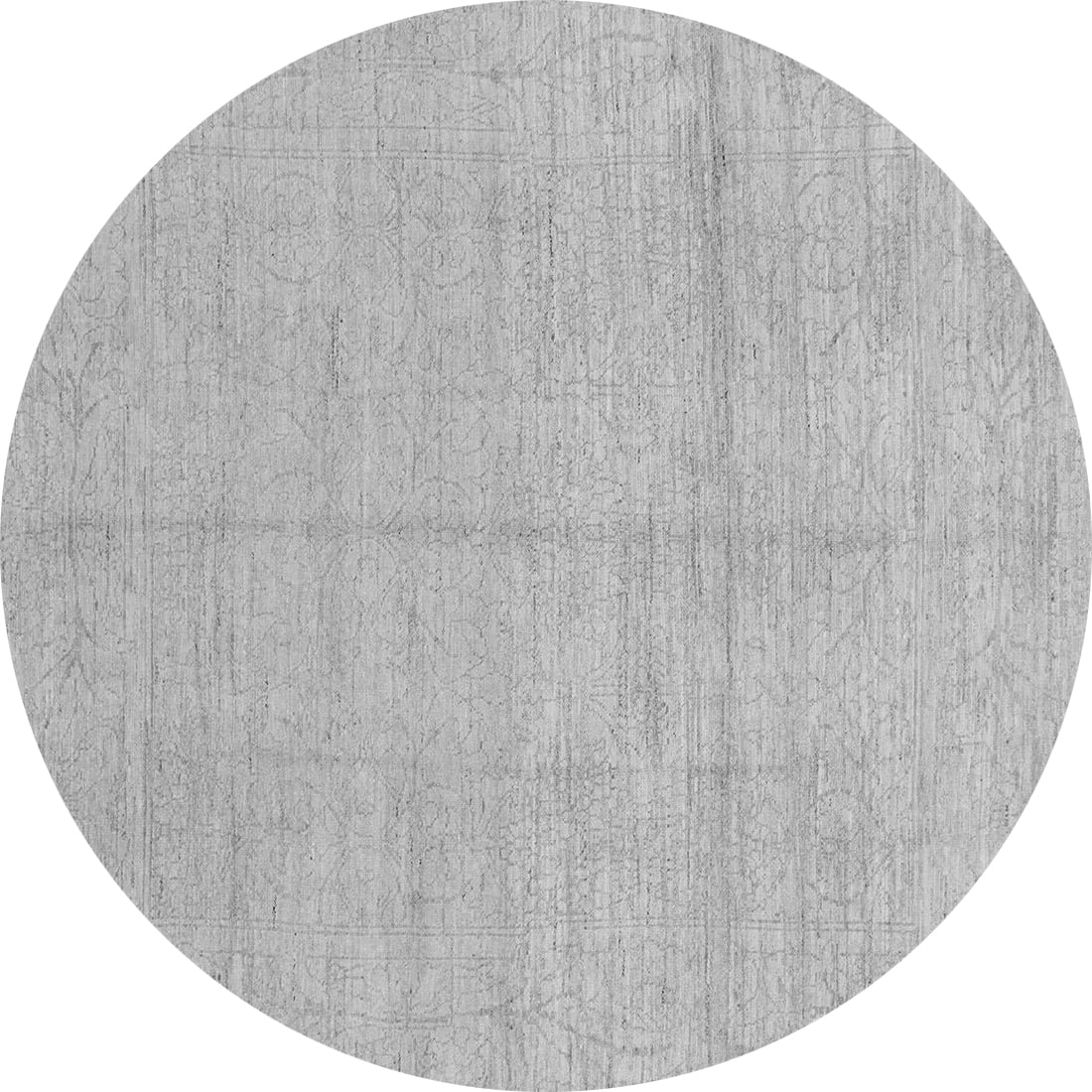 Ahgly Company Indoor Round Abstract Gray Modern Area Rugs, 5' Round ...
