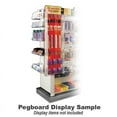 Azar Displays 700350-BLK Black 13.5"W x 44"H Pegboard Powerwing Display ...