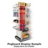 Azar Displays 700350-BLK Black 13.5"W x 44"H Pegboard Powerwing Display ...