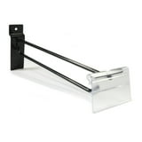 6" Black Slatwall Flip Up Scanner Hooks with 2" L X 1.25" H Flip Scan ...